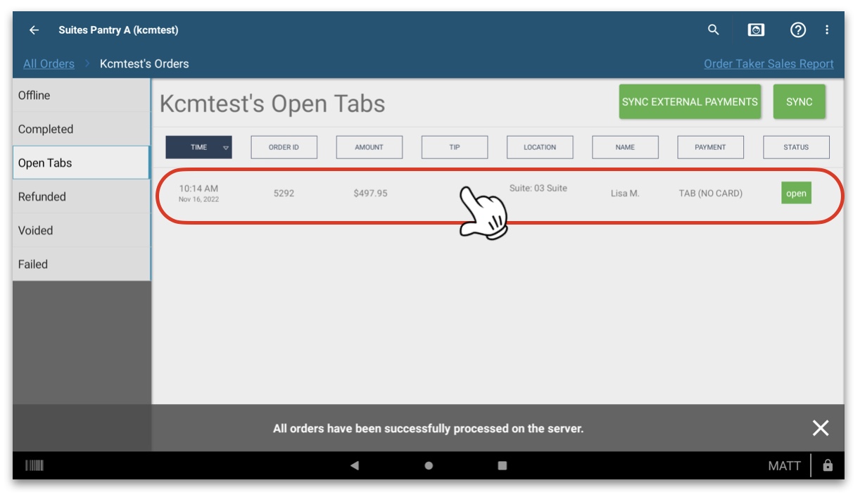 How to Split Checks by Item for an Open Tab – Clover Sport Help Center