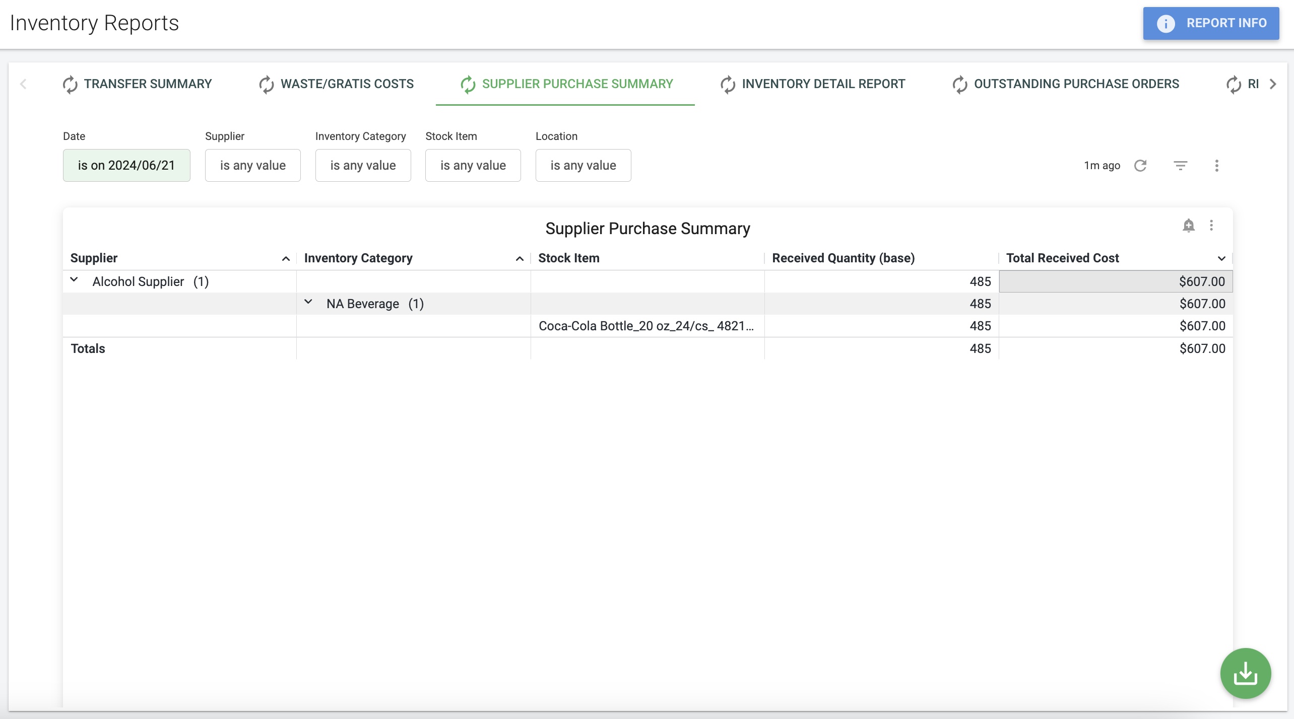 Inventory Reports – Clover Sport Help Center