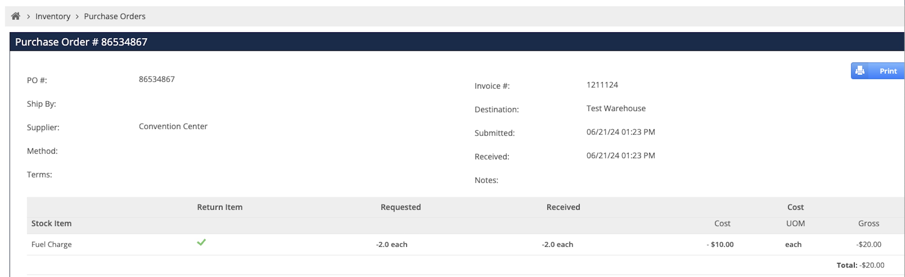 Inventory Reports – Clover Sport Help Center