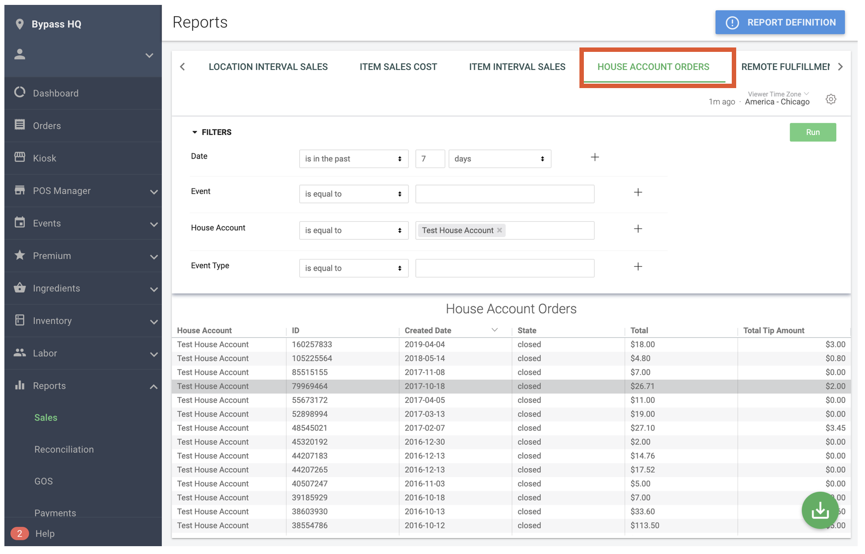 House Accounts – Clover Sport Help Center