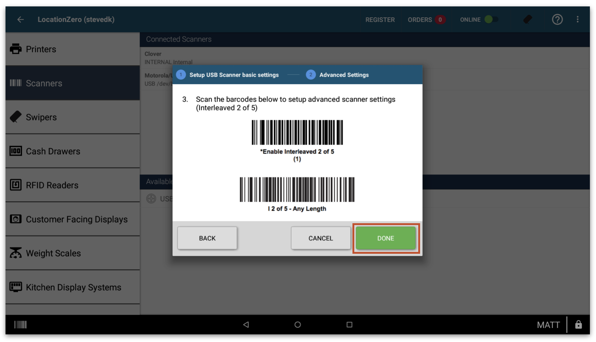 How to Add a Scanner – Clover Sport Help Center