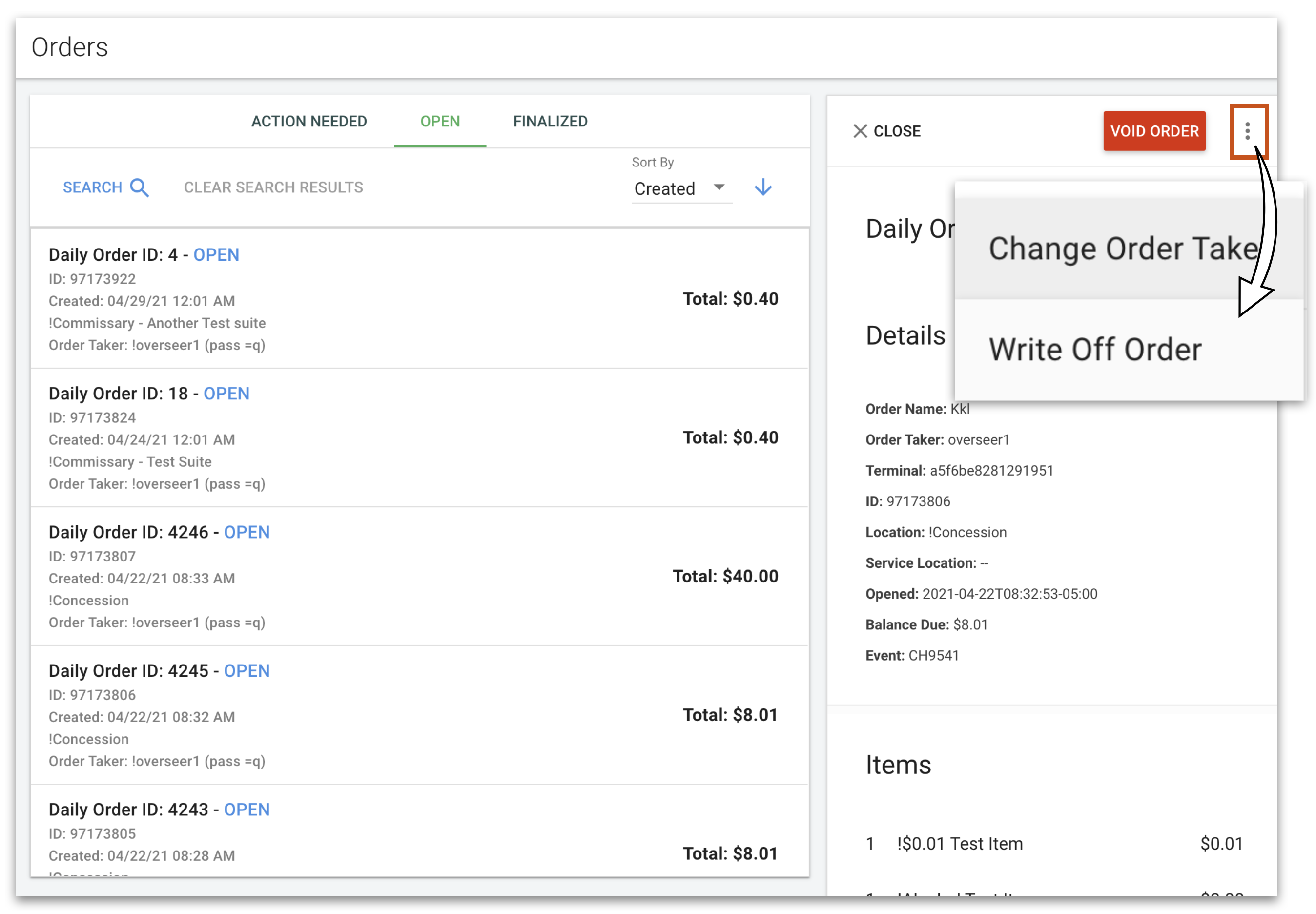 How to Write Off Orders – Clover Sport Help Center